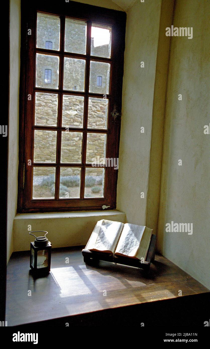 Monk's cell of the Charterhouse of La Verne built in the heart of the ...