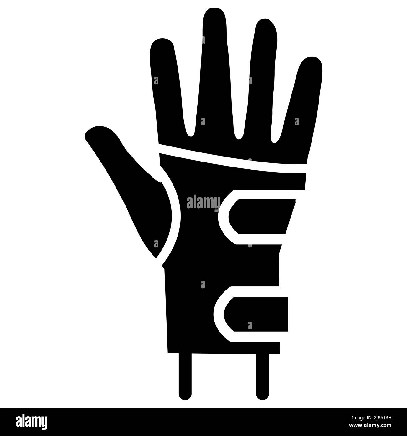 wrist brace icon on white background. arm bandage sign. flat style ...