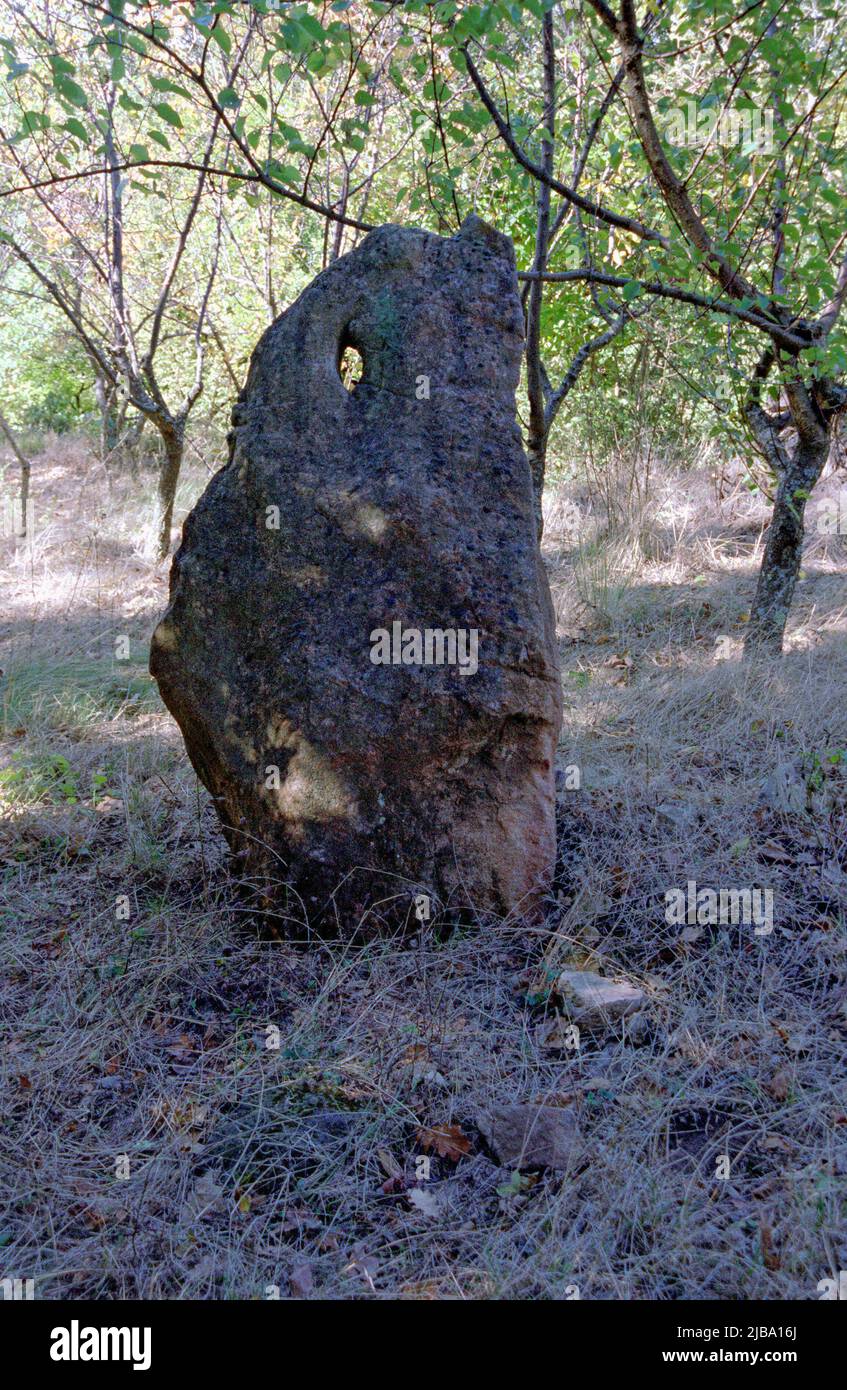 Standing stone of the hermitage of St Quinis in Provence Stock Photo ...
