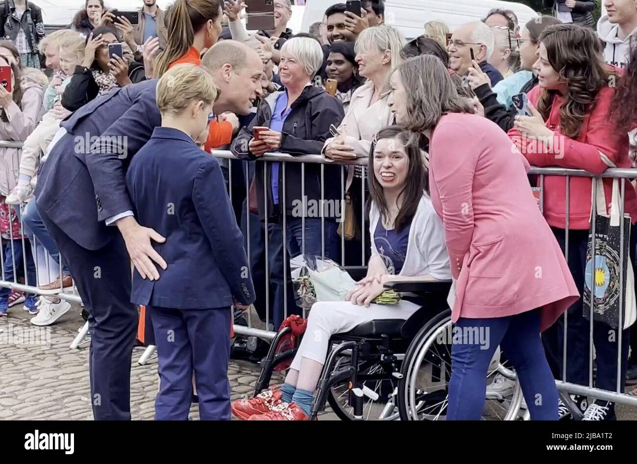 The Duke of Cambridge and Prince George with Siobhan Lewis and her ...
