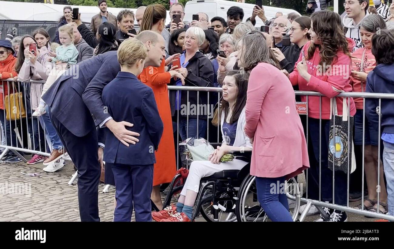 The Duke of Cambridge and Prince George with Siobhan Lewis and her ...