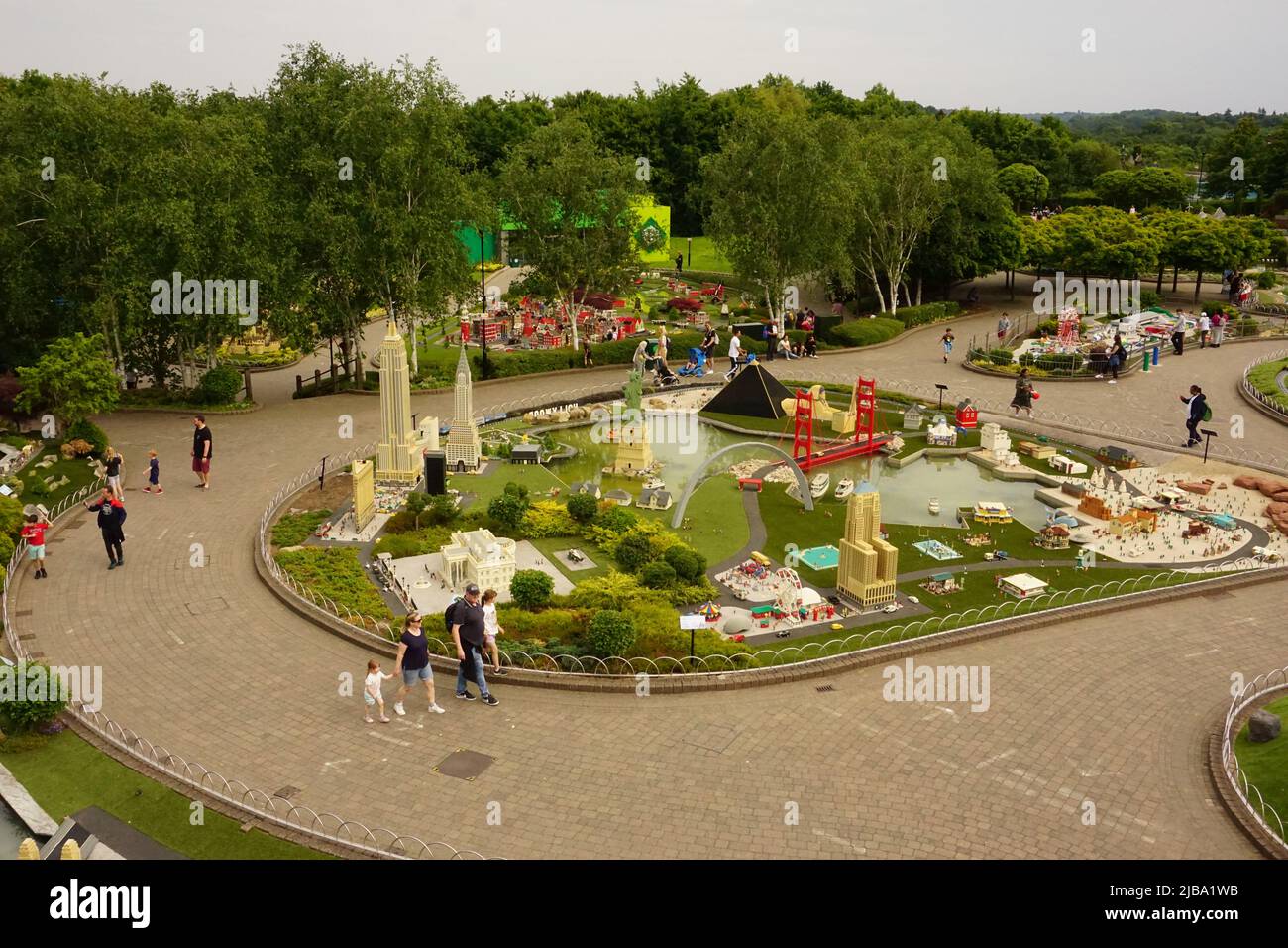 View of Miniland from the sky train in LEGOLAND Windsor, United Kingdom ...