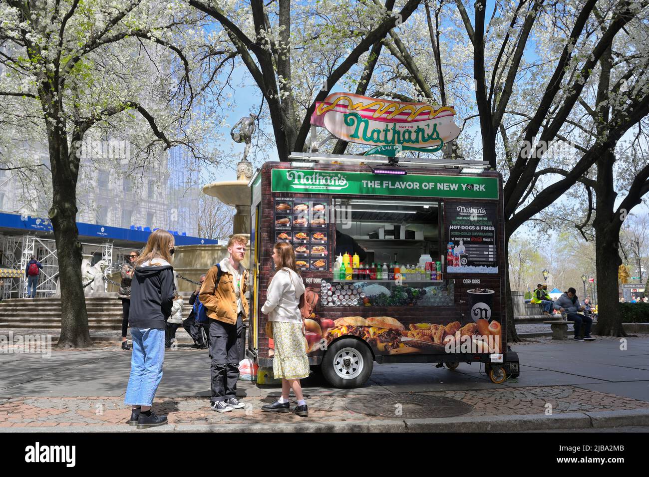 Nathan's Famous food truck on Fifth Avenue, Manhattan NY Stock Photo ...