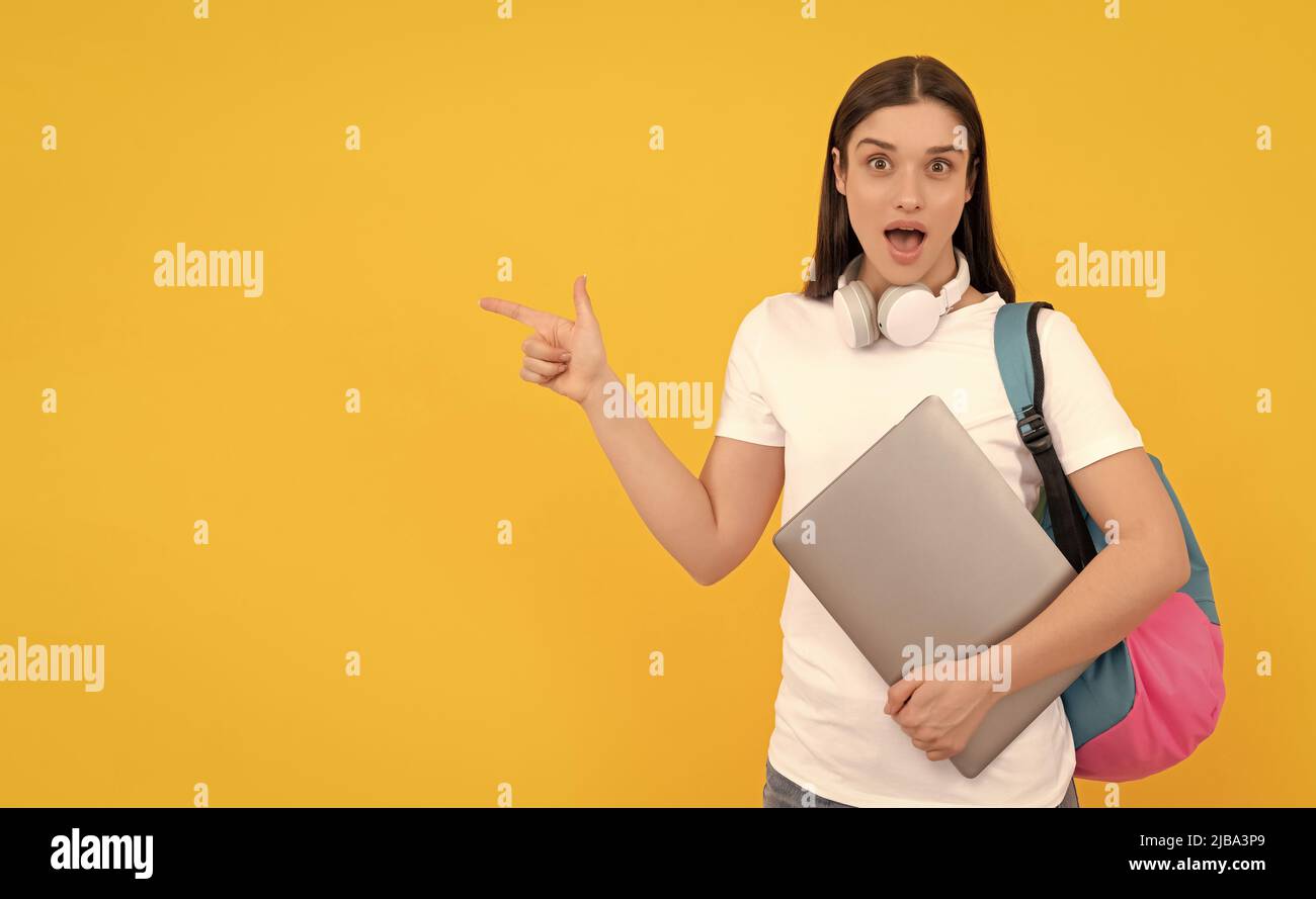 buy online here. back to school. influencer blogging. surprised girl ...
