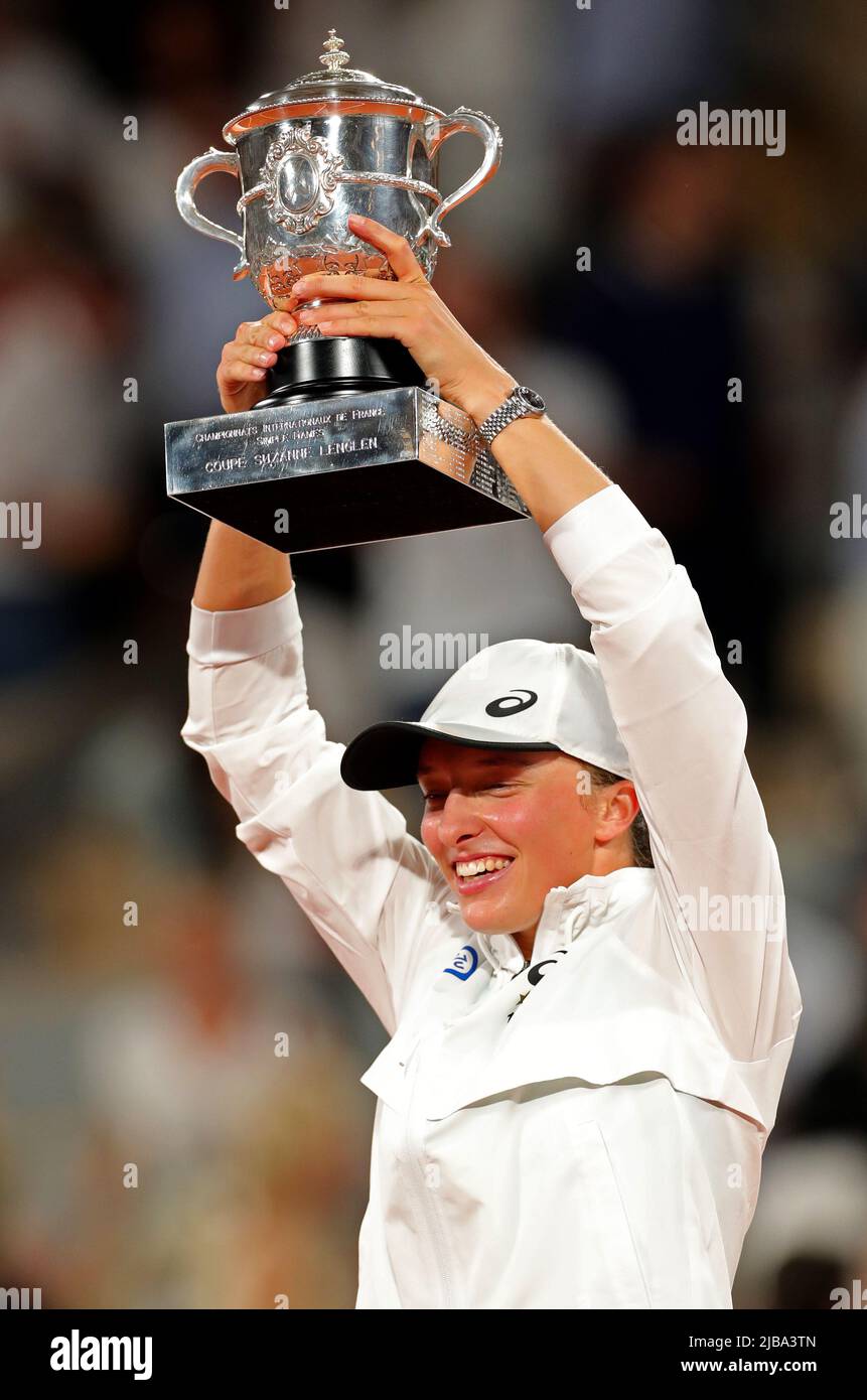 4th June 2022; Roland Garros, Paris, France: French Open Tennis ...