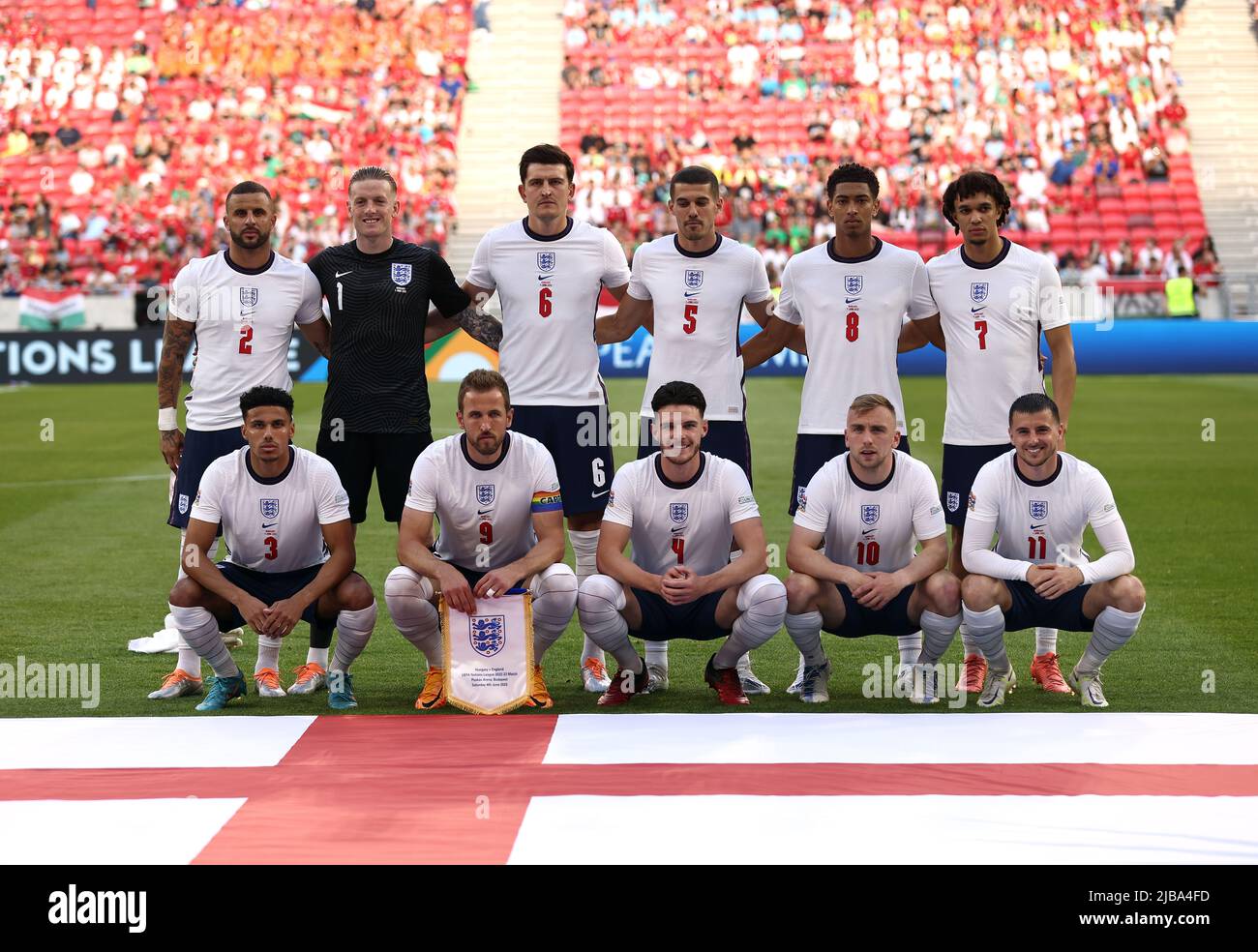 An England team group photo before the UEFA Nations League match at the ...
