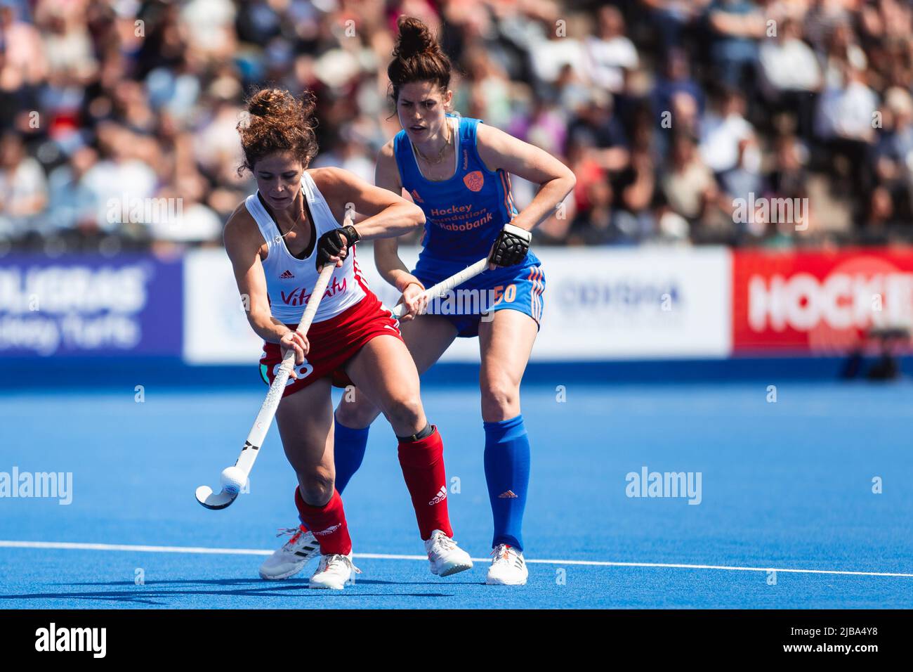 EnglandÕs Flora Peel during the Women's FIH Hockey Pro League match at ...