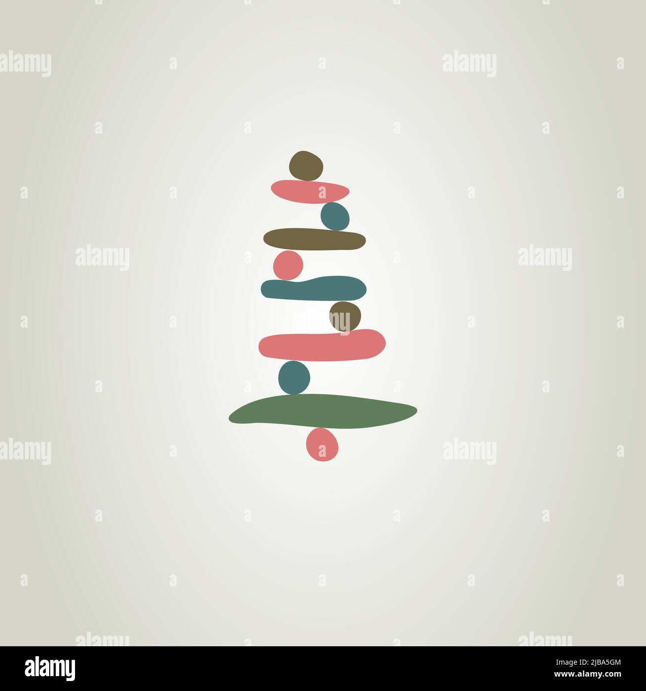 Color stones in balance icon, zen symbol. Logo for yoga and meditation ...