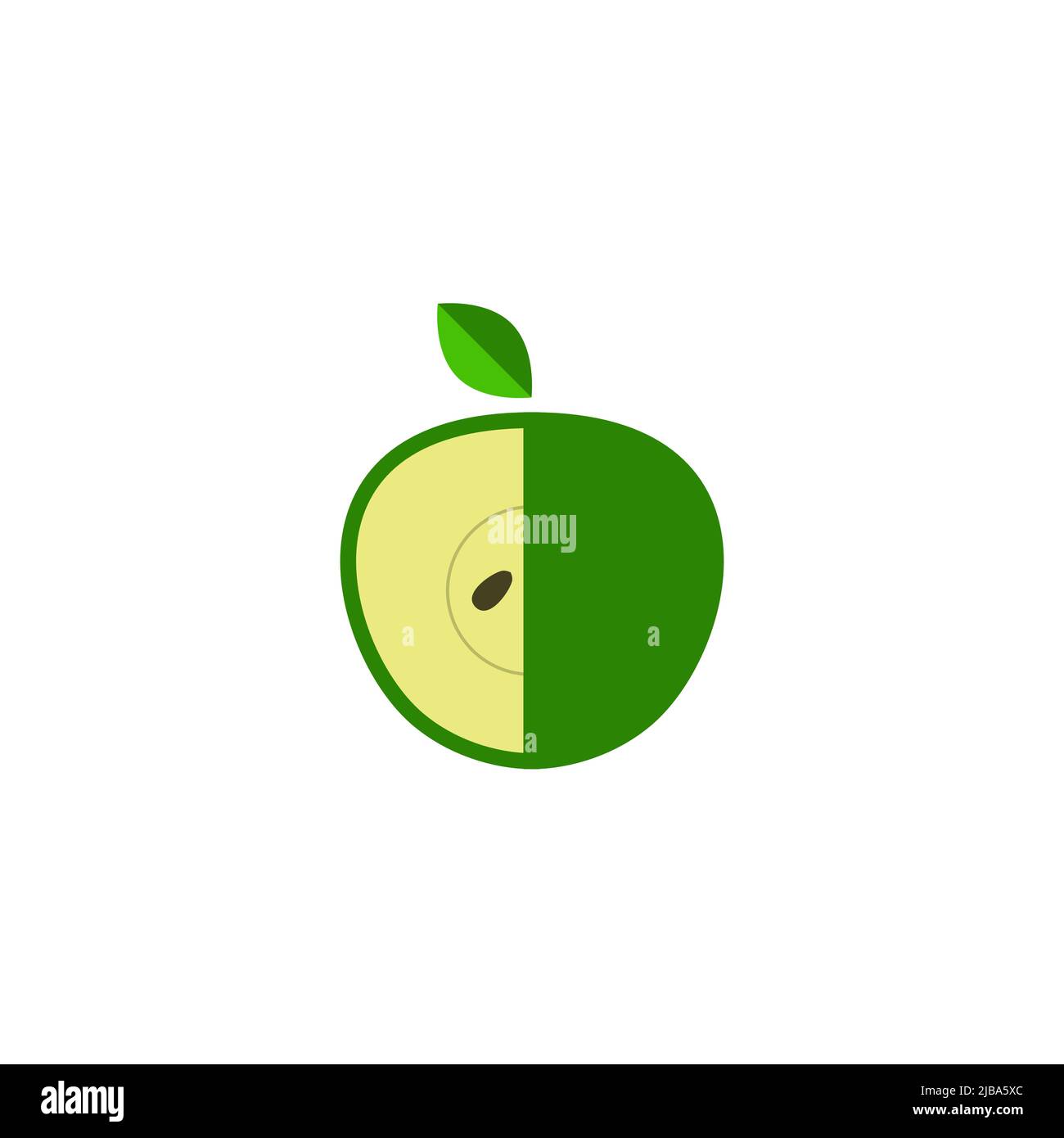 Apple minimal logo, icon. Farm food concept. Apple simple round modern ...