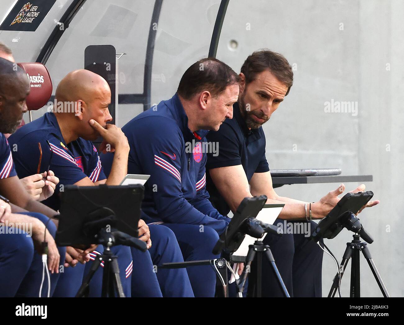 England assistant manager Steve Holland and manager Gareth Southgate ...