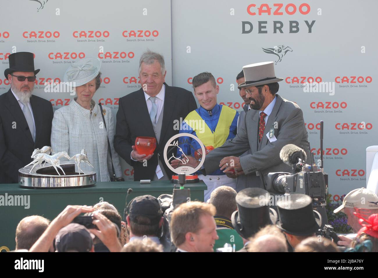 Epsom Downs, Surrey, UK. 4th June, 2022. Princess Anne poses with ...