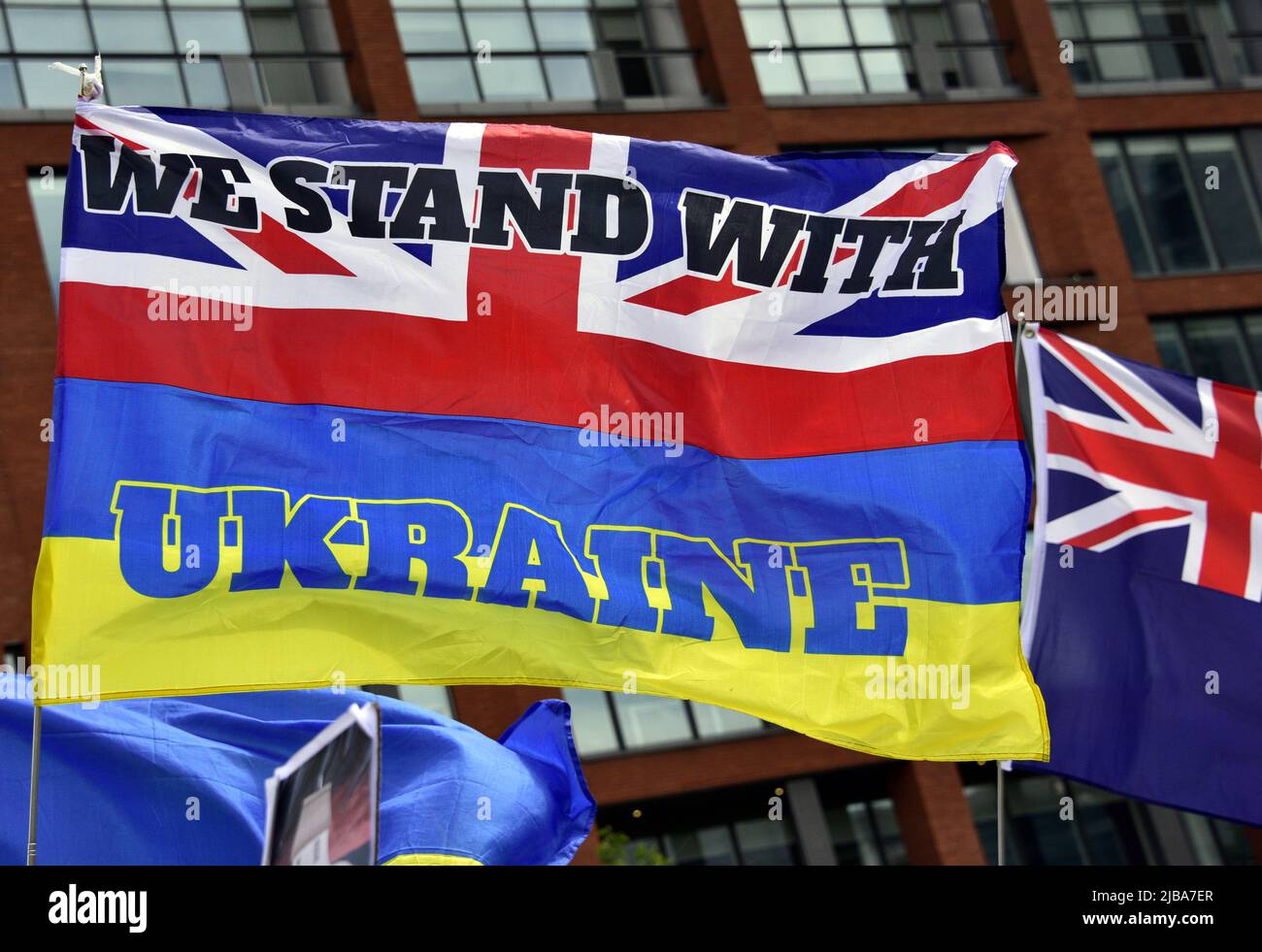 Union jack and ukrainian flag hi-res stock photography and images - Alamy