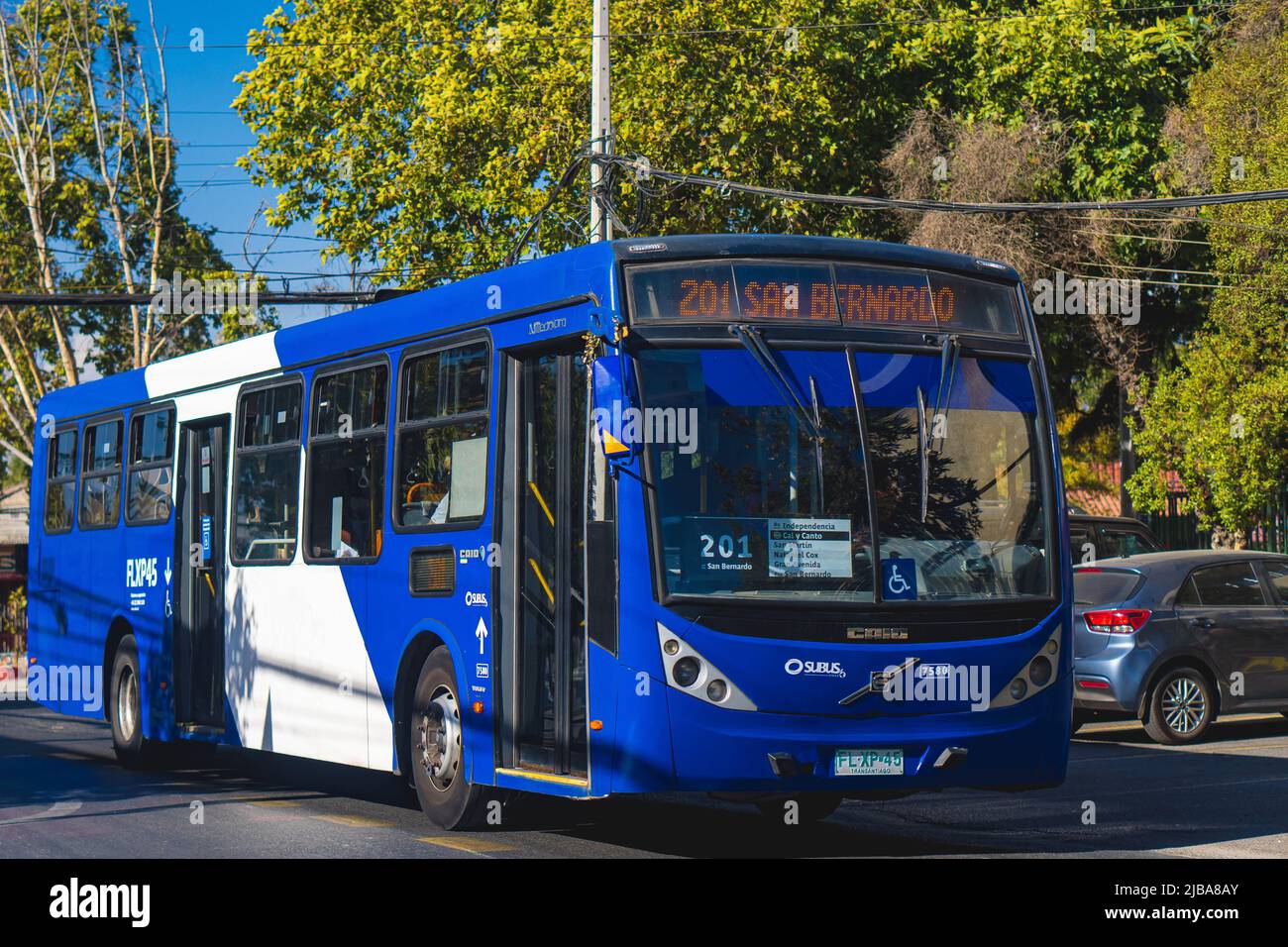Santiago, Chile - February 2022: A Transantiago, or Red Metropolitana ...