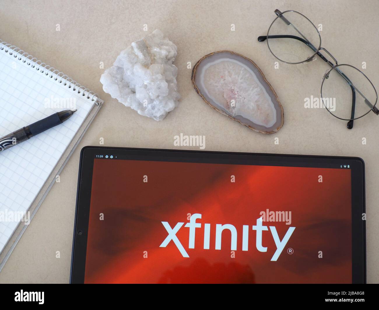 In this photo illustration a Comcast Cable Communications, LLC, doing ...