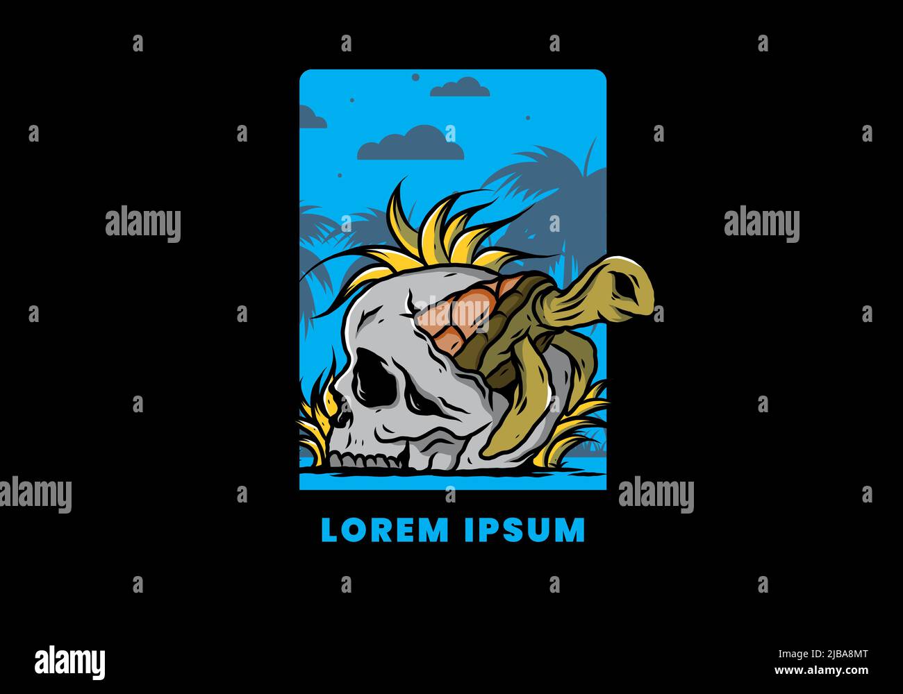 Sea turtle skull on Stock Vector Images - Alamy