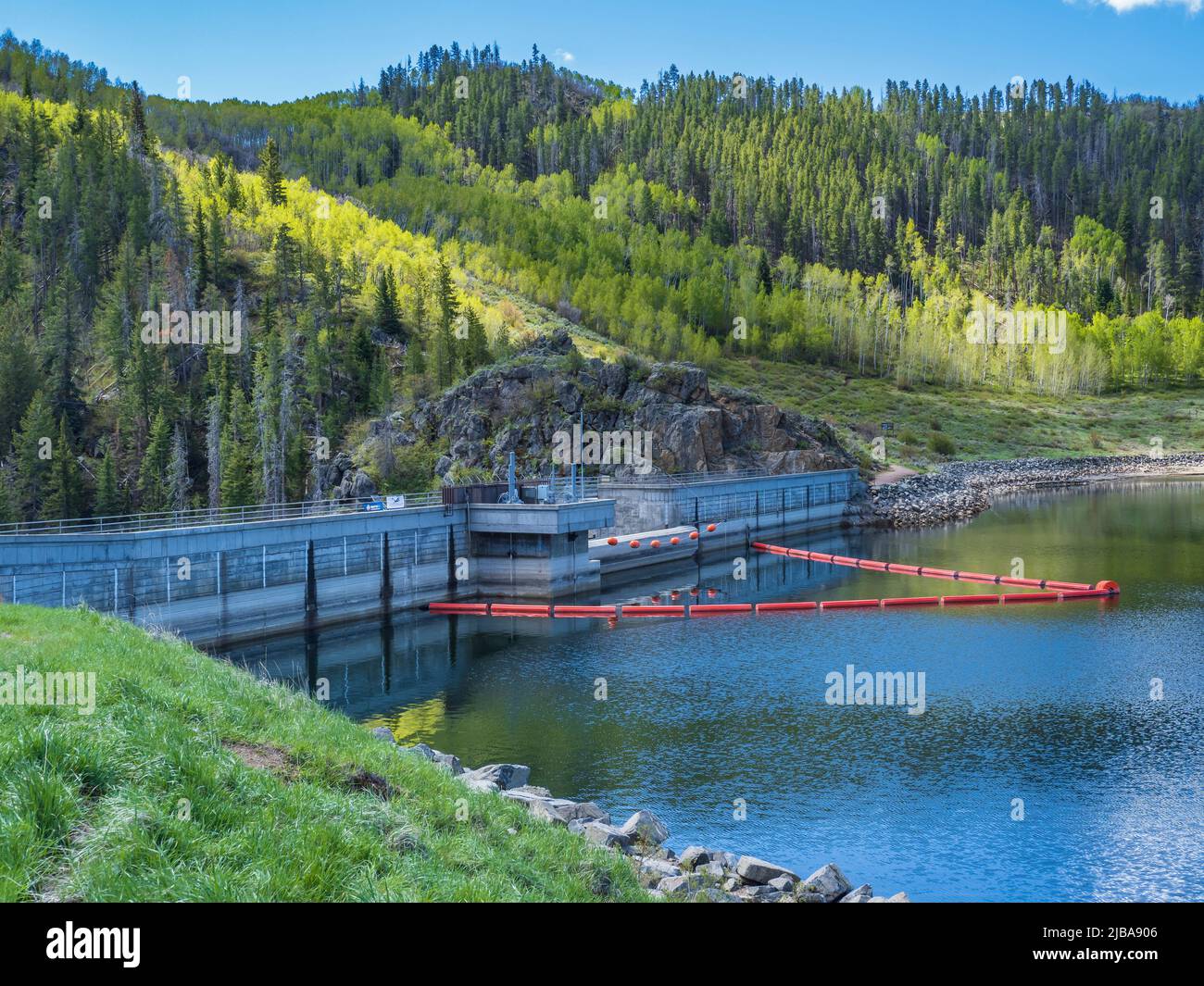 Stagecoach Dam, Stagecoach State Park, Oak Creek, Colorado Stock Photo ...