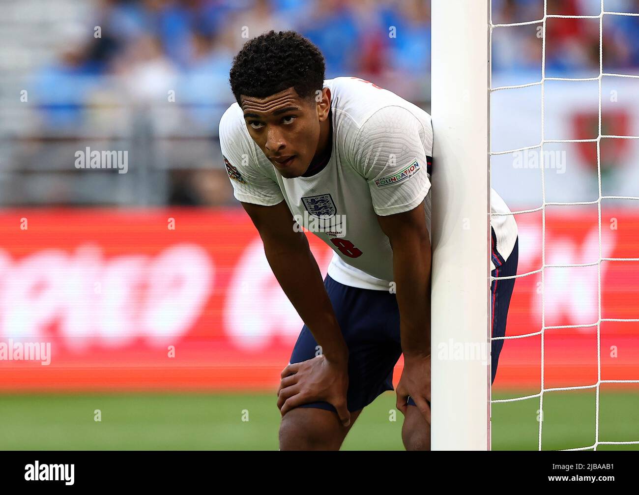 England's Jude Bellingham reacts during the UEFA Nations League match ...