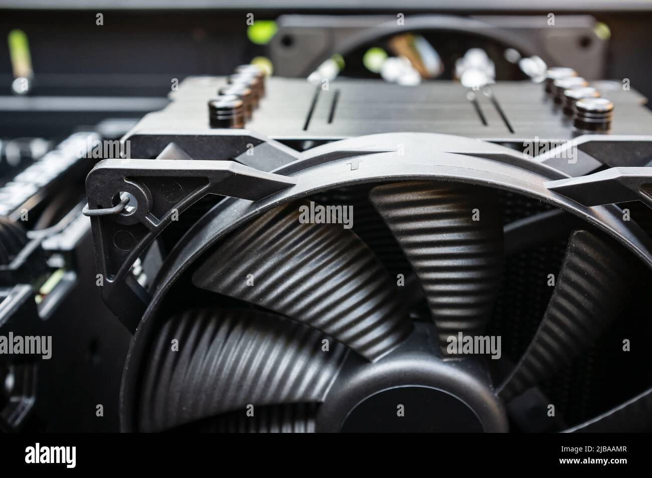 Cooling fan in the computer system unit Stock Photo - Alamy