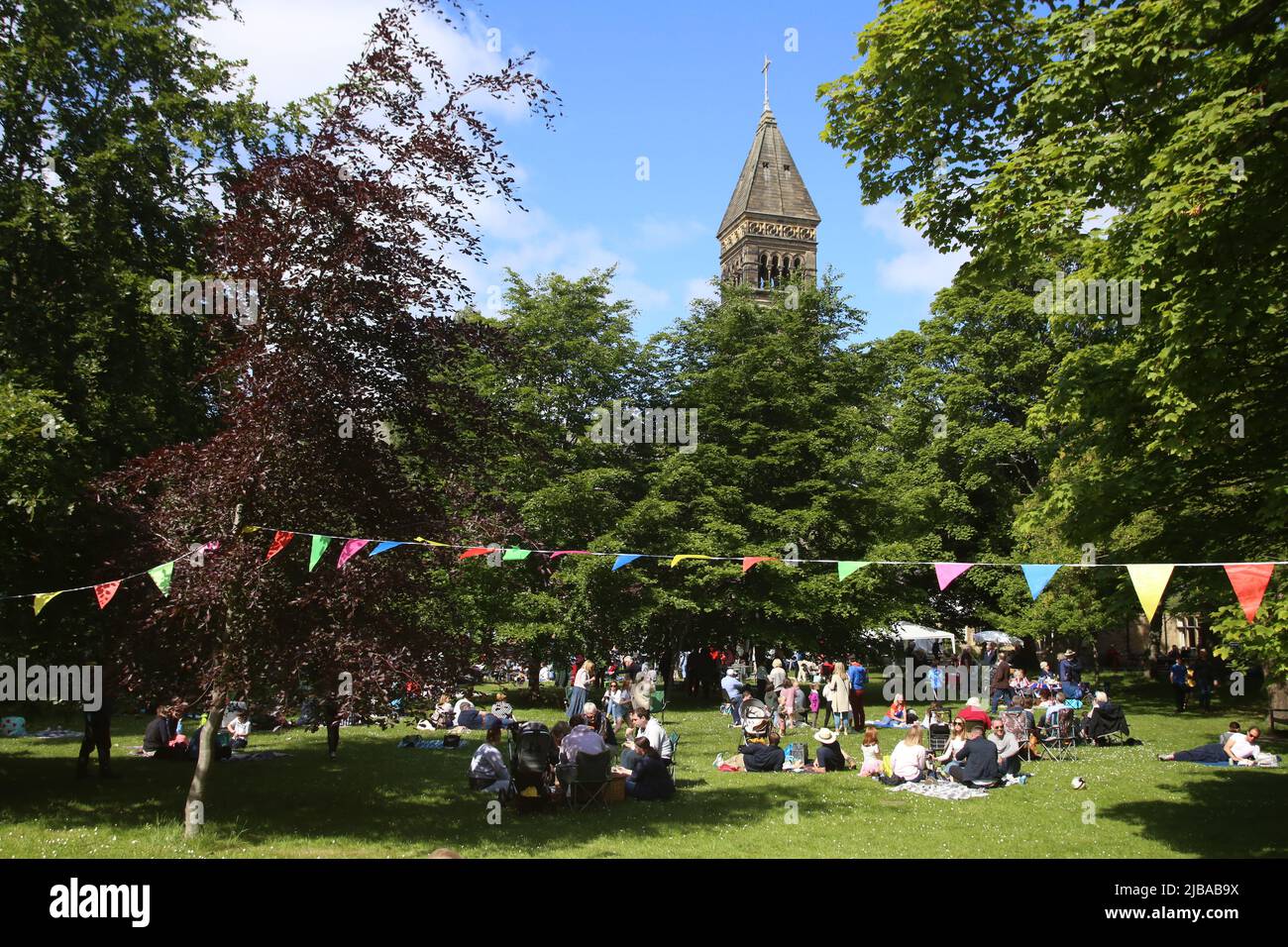 Jesmond, Newcastle upon Tyne, UK. 4th June 2022. HM Queen Elizabeth II ...