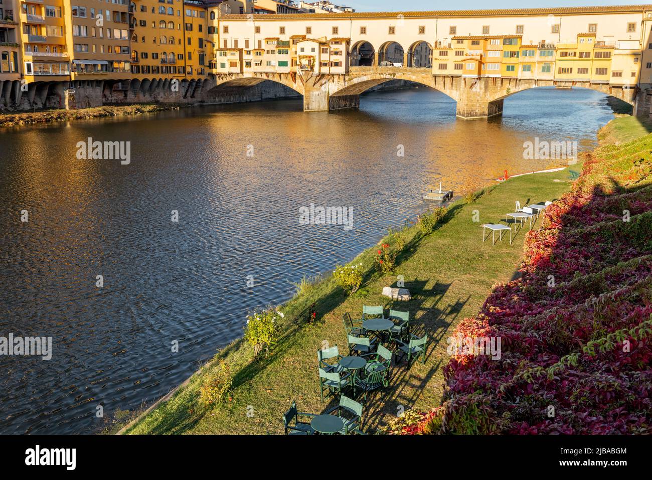 Morning view on famous Old bridge in Florence, Italy Stock Photo - Alamy
