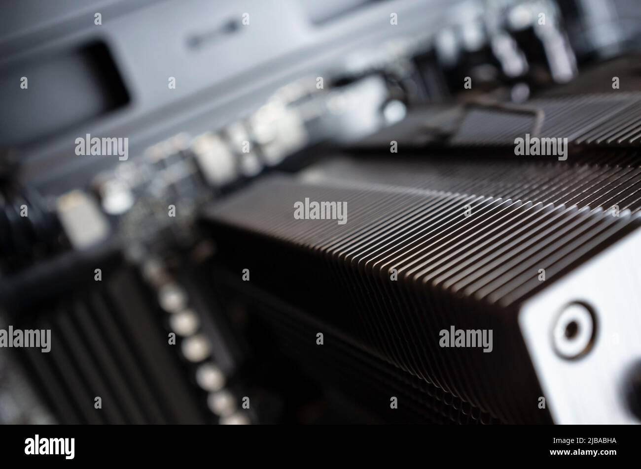 Modern computer from the inside. Smart iron. Macro Stock Photo - Alamy