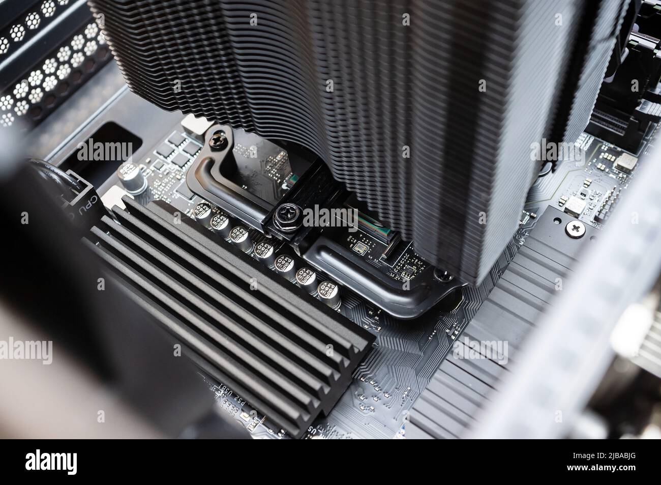Modern computer from the inside. Smart iron. Macro Stock Photo - Alamy