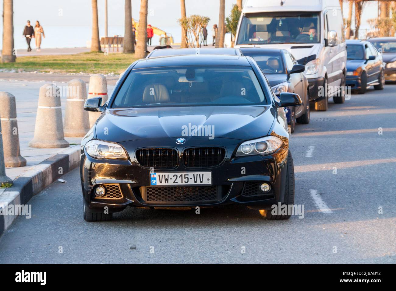 Batumi. Georgia - February 12, 2021: BMW car on the street of Batumi ...
