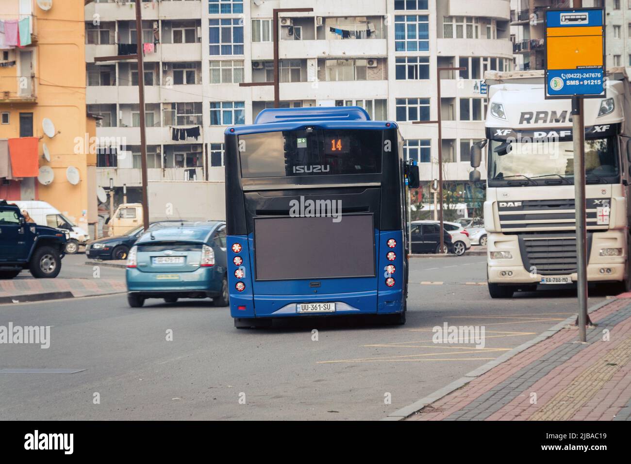 Batumi. Georgia- February 3, 2022: Municipal bus on the streets of ...