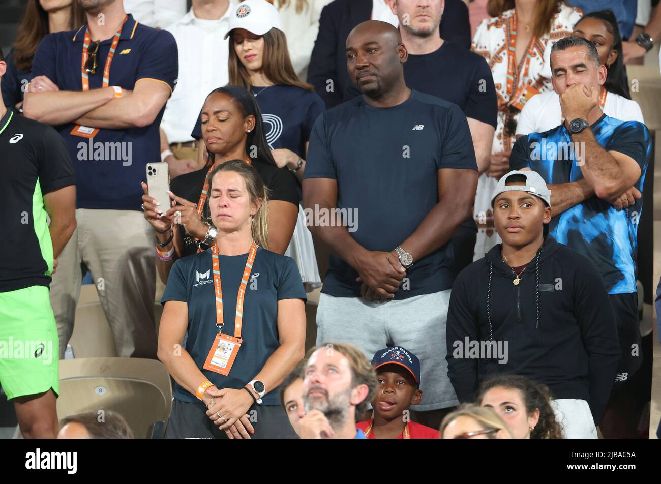 Candi Gauff and Corey Gauff, parents of Coco Gauff of USA during the ...