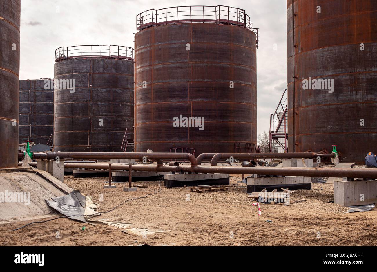 Large fuel tanks hi-res stock photography and images - Alamy