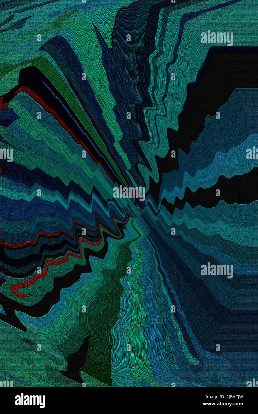 Abstract and contemporary digital art waves design Stock Photo - Alamy