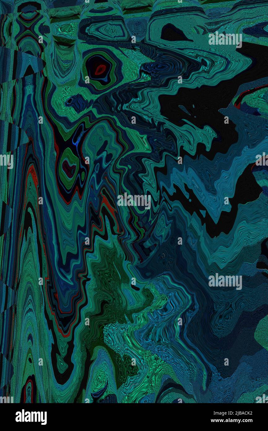 Abstract and contemporary digital art waves design Stock Photo - Alamy