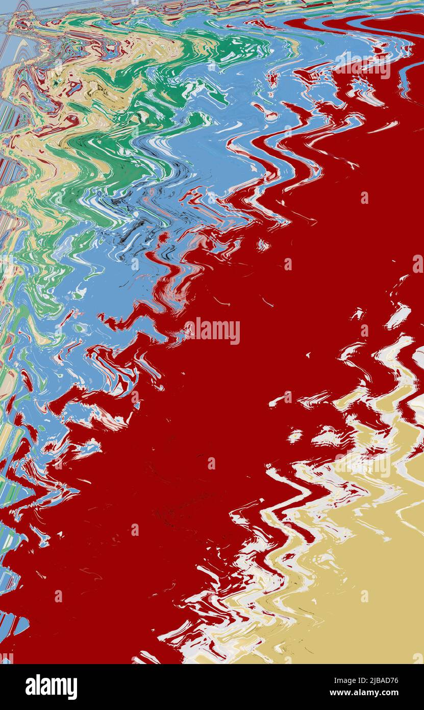 Abstract and contemporary digital art waves design Stock Photo - Alamy