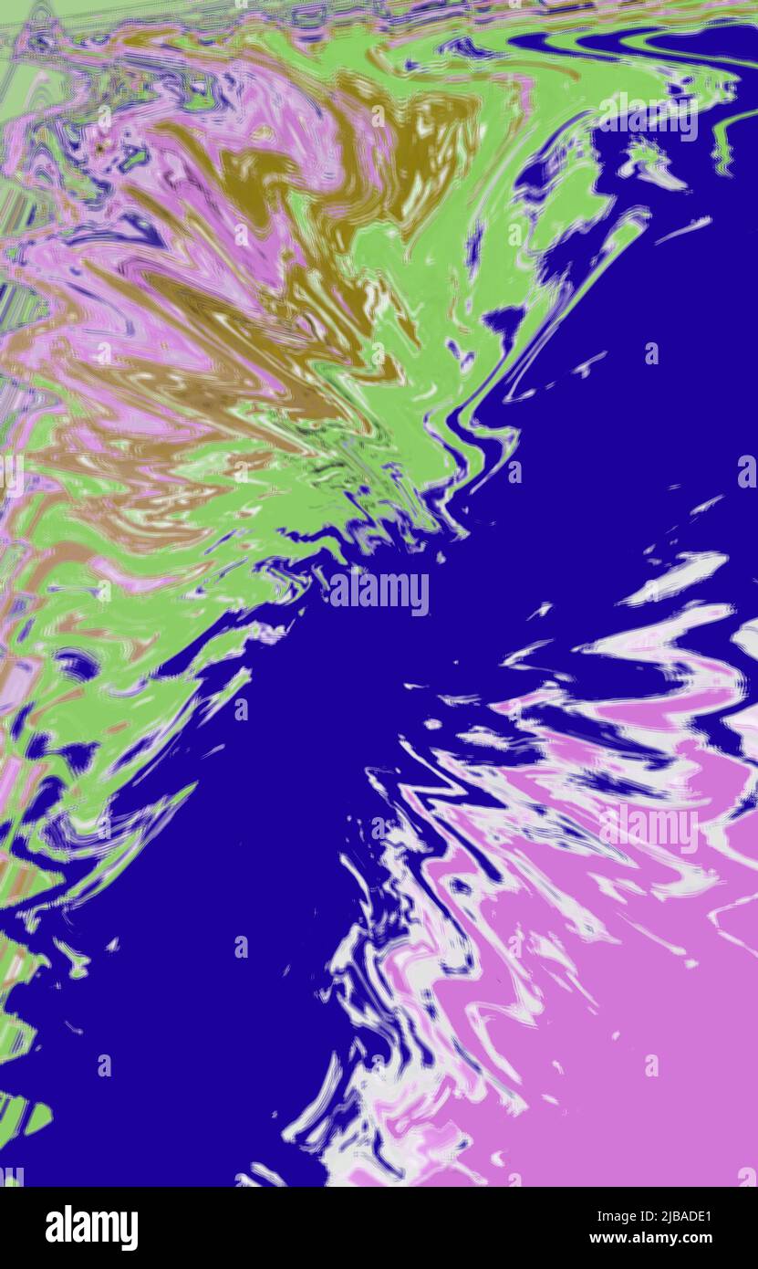 Abstract and contemporary digital art waves design Stock Photo - Alamy