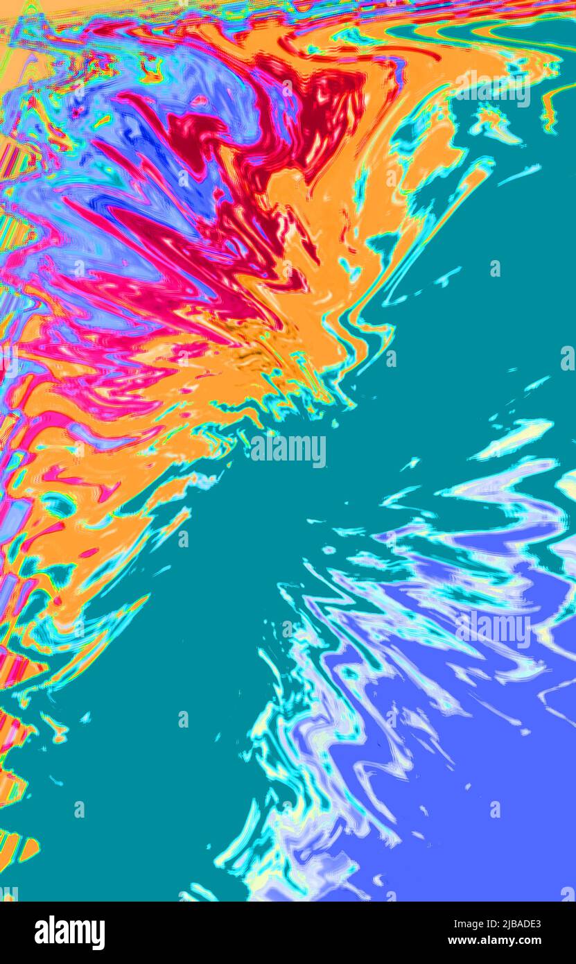 Abstract and contemporary digital art waves design Stock Photo - Alamy