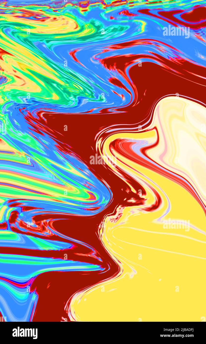 Abstract and contemporary digital art waves design Stock Photo - Alamy