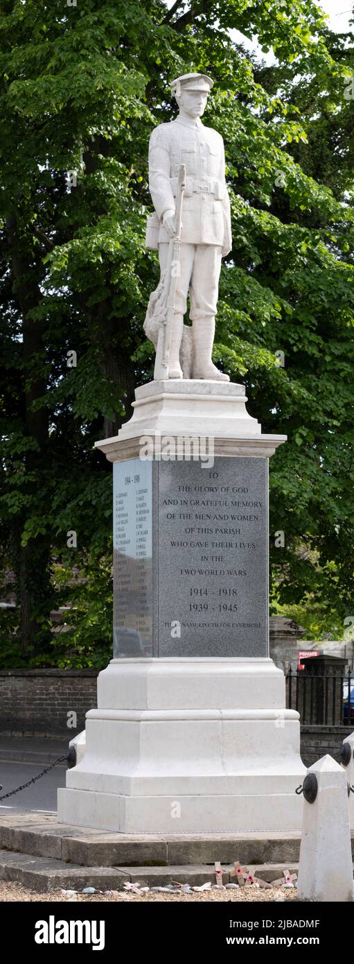 War memorial at Mildenhall, Bury Saint Edmunds, Suffolk, England, UK ...