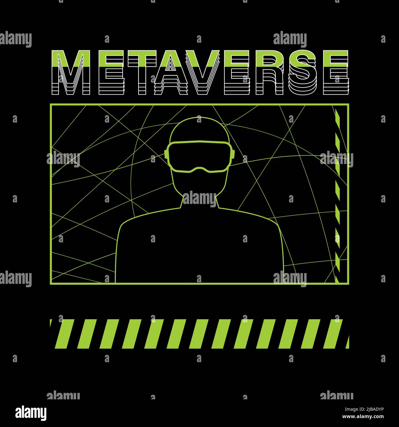 Metaverse poster. Virtual reality conception. Future style Stock Vector ...