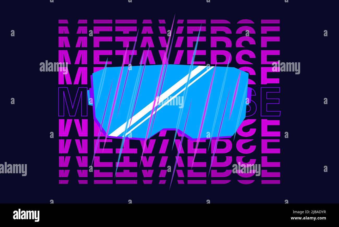 Metaverse banner. Virtual reality conception. Futuristic poster Stock ...