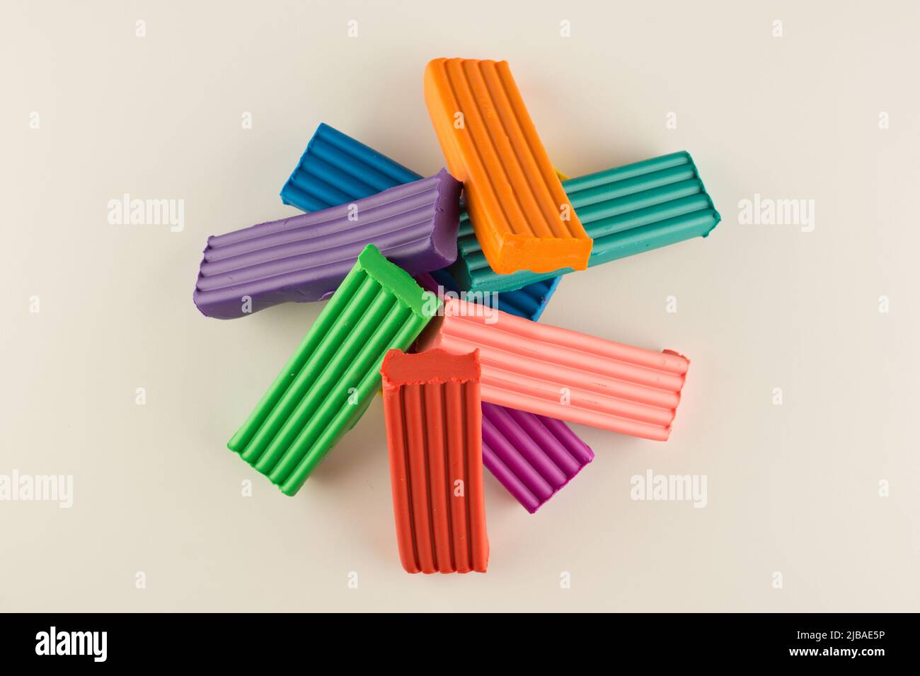 children color wax plasticine for creativity isolated on a white ...
