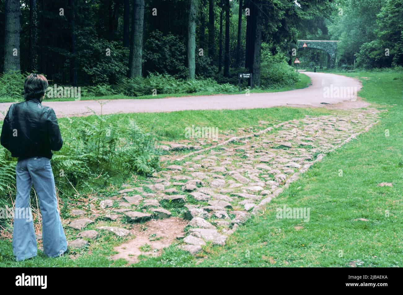 Blackpool Bridge Road - 8ft wide remains of the second class Roman road ...