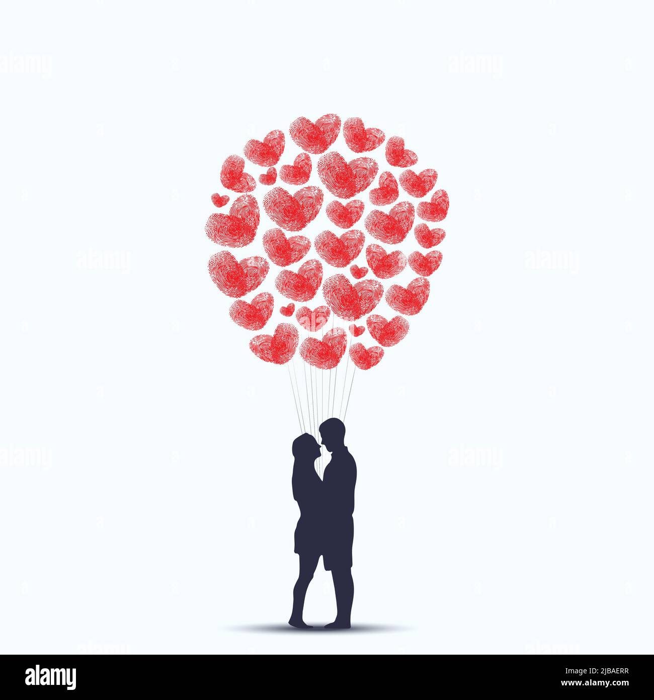 Fingerprint icon heart symbol Stock Vector Images - Alamy