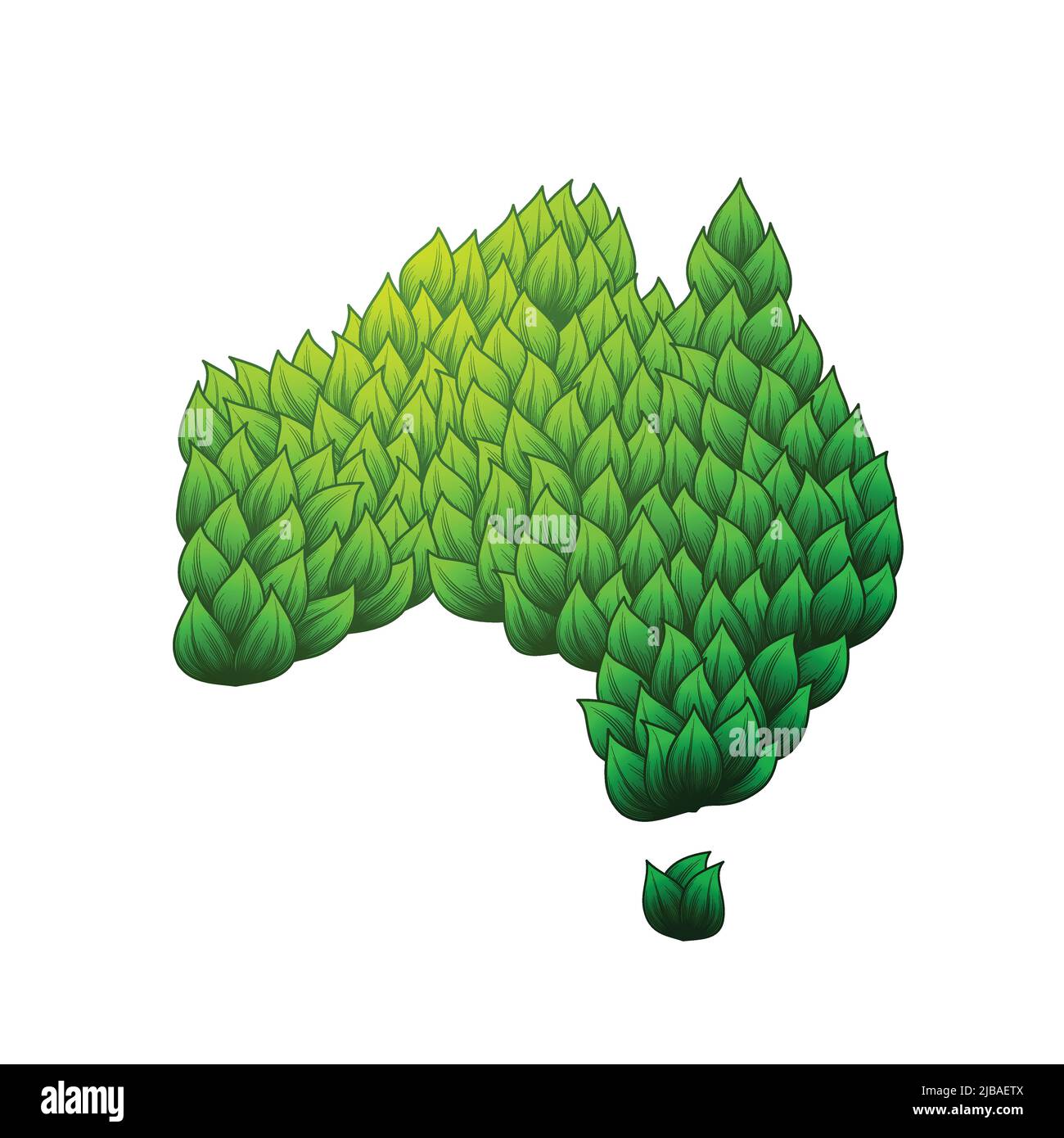Green map of australia Stock Vector Images - Alamy