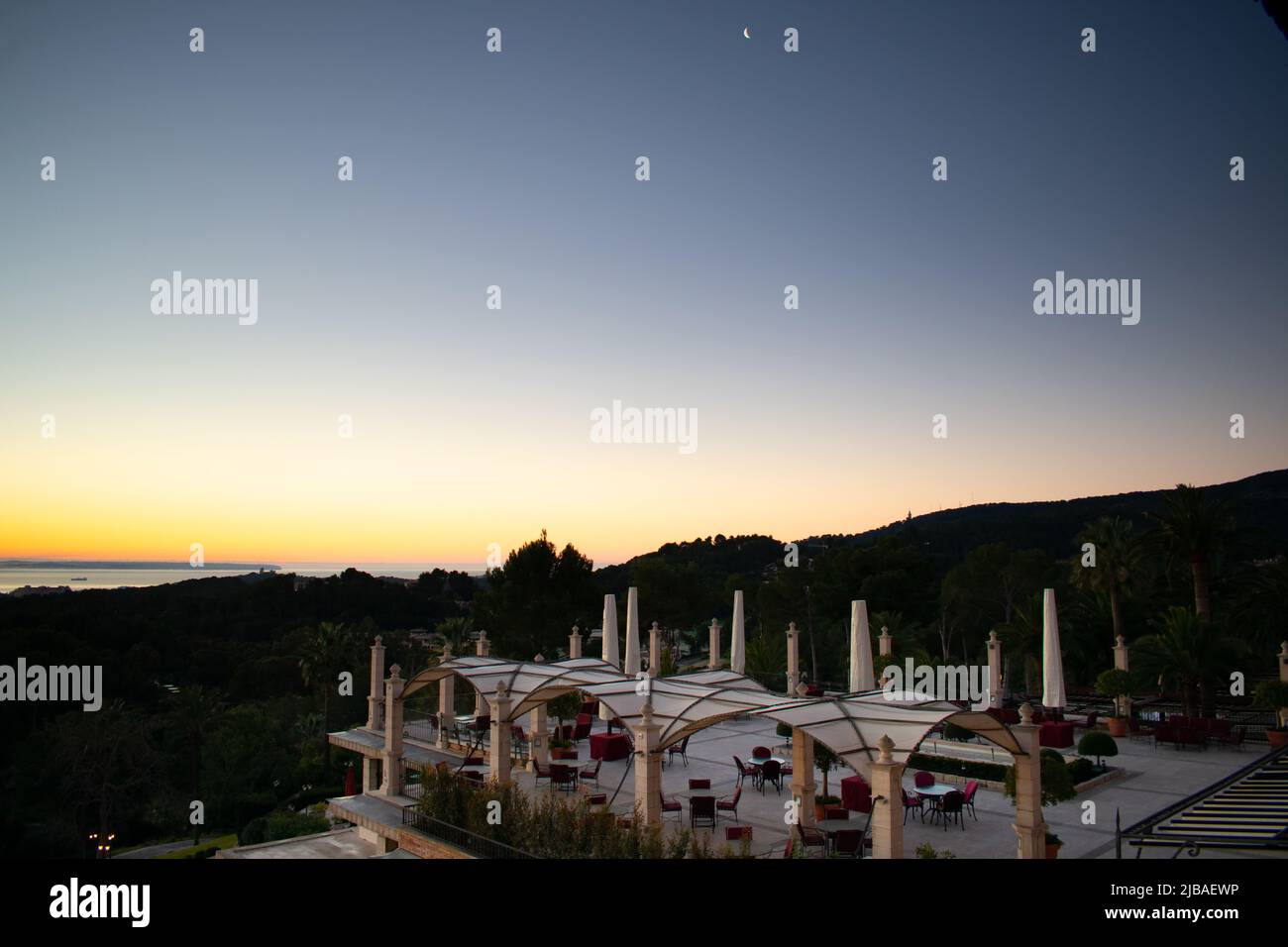 Palma de Mallorca golf resort with scenic view of harbor - European ...