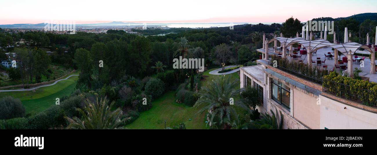Palma de Mallorca golf resort with scenic view of harbor - European ...