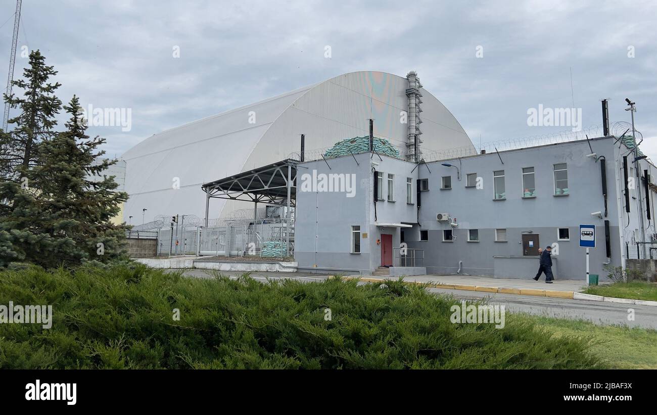Russian firing positions made on the roof of the Chernobyl nuclear ...