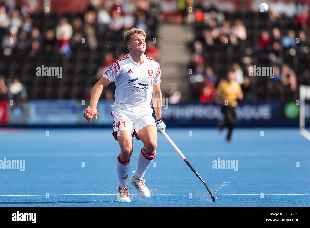 England's Tim Nurse looks dejected during the Men's FIH Hockey Pro ...