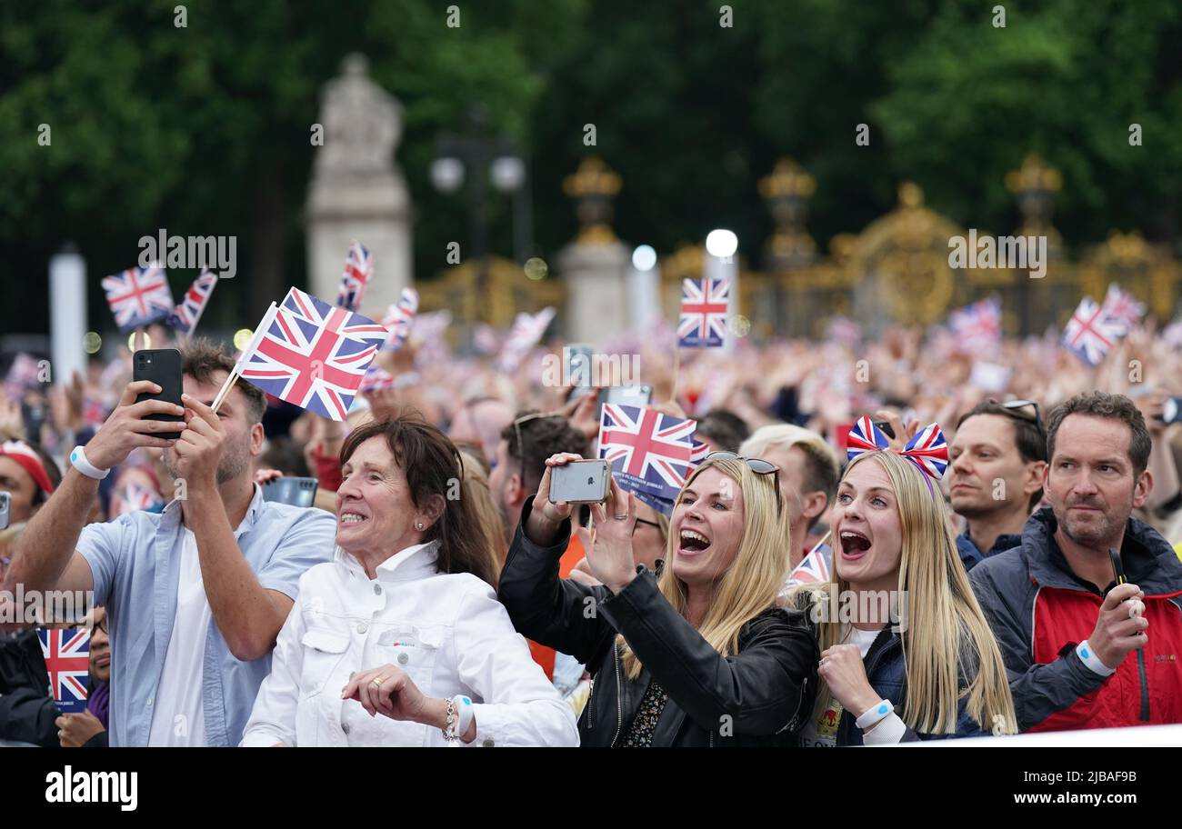 People in the crowd during the Platinum Party at the Palace staged in ...