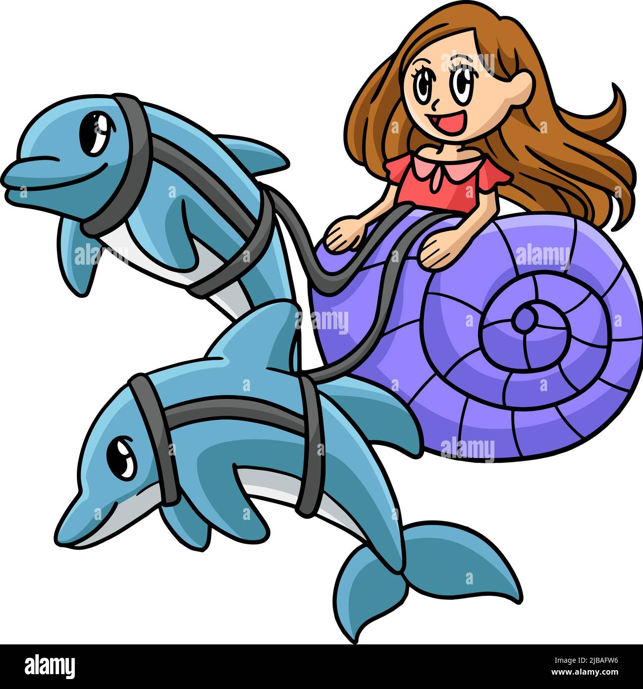 Cute girl riding dolphin hi-res stock photography and images - Alamy