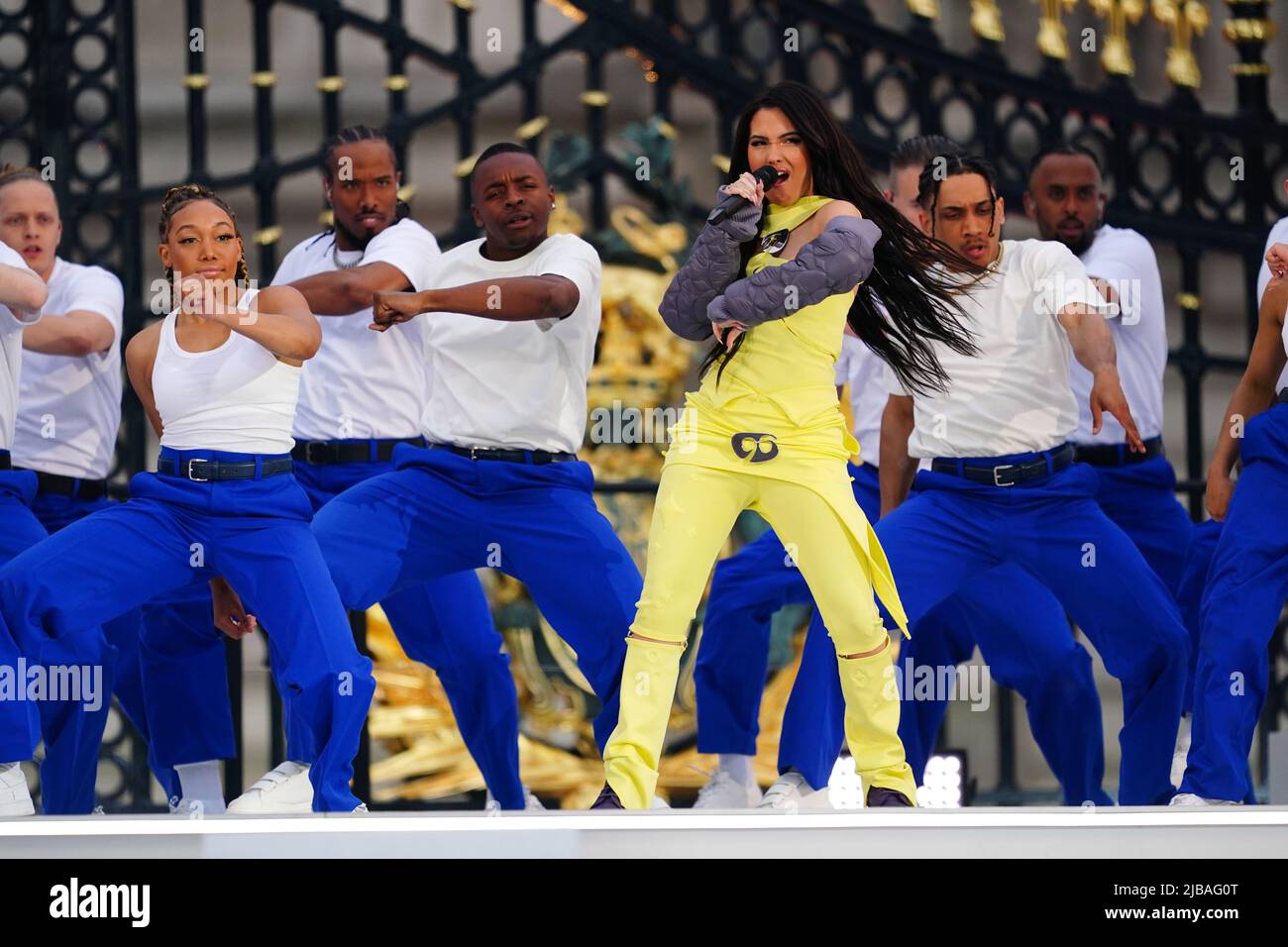 Mabel performing during the Platinum Party at the Palace staged in ...